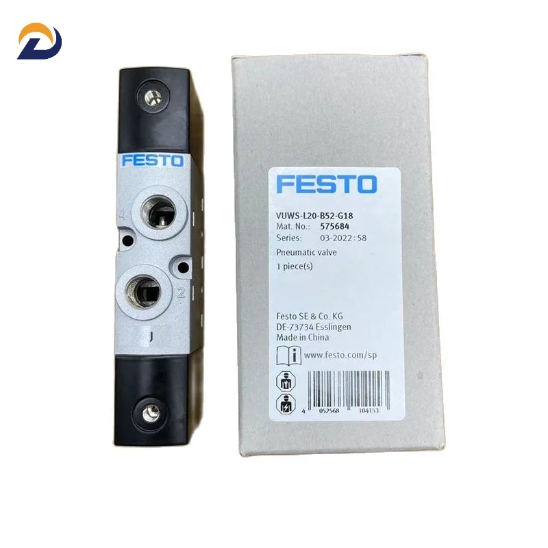 Festos Pneumatic Valve Vuws-l25-b52-g14 575522 Vuws-l20-b52-g18 575684 ...