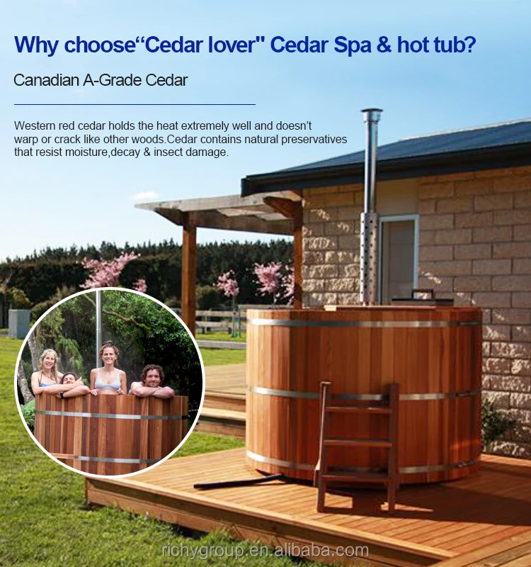 Bath Supplier Spanet Digital Touchpad Panel Cedar Wood Red Round Villa ...