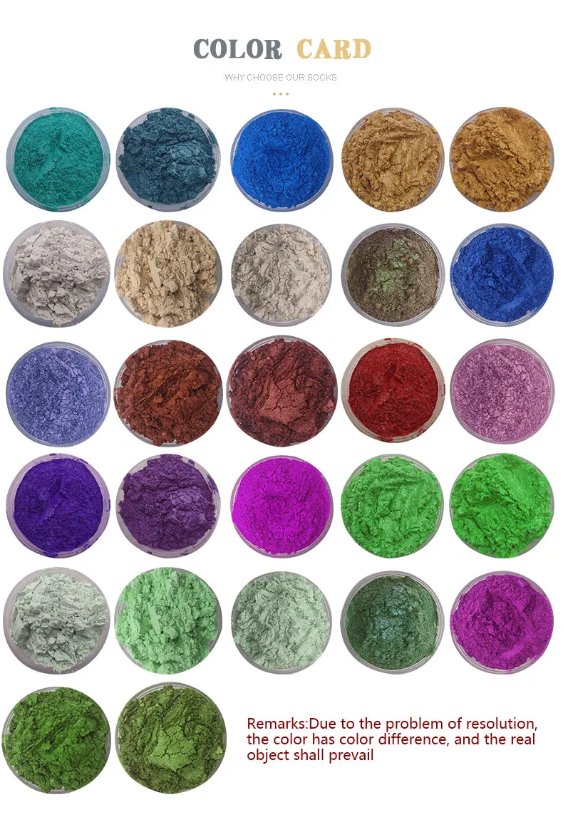 Mica Powder 24 Pearlescent Color Pigments For Makeup And Epoxy Resin ...
