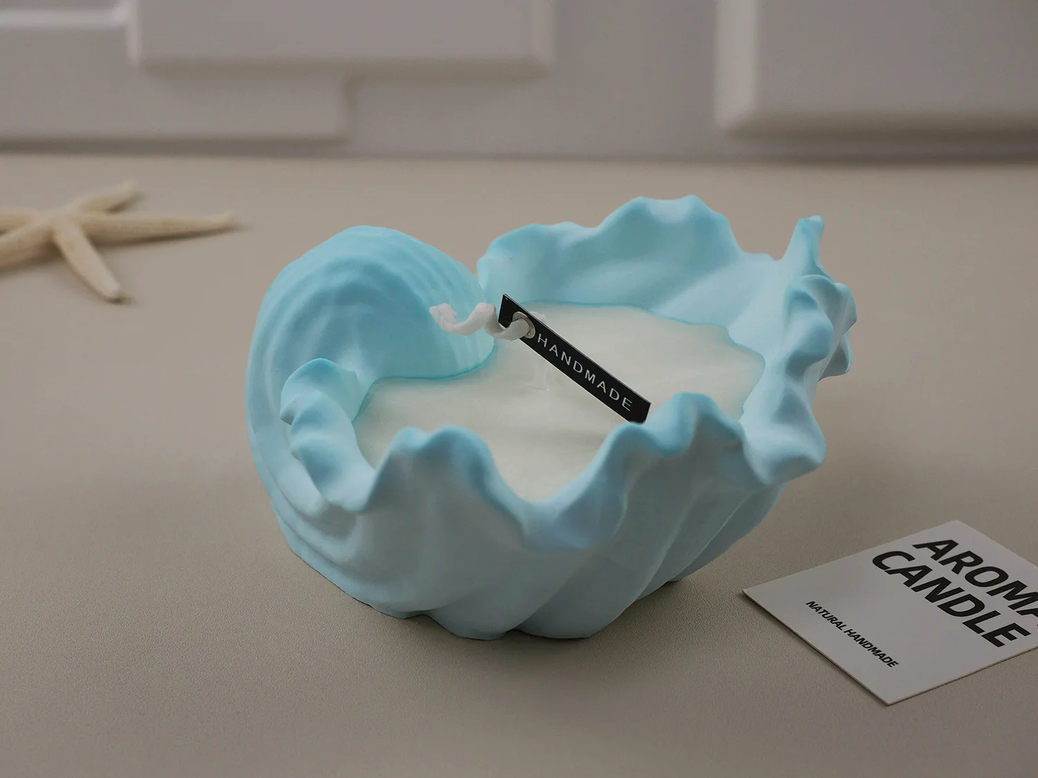 A409 Conch Shell Candle Cup Silicone Mold Ocean Style Gypsum Cement ...
