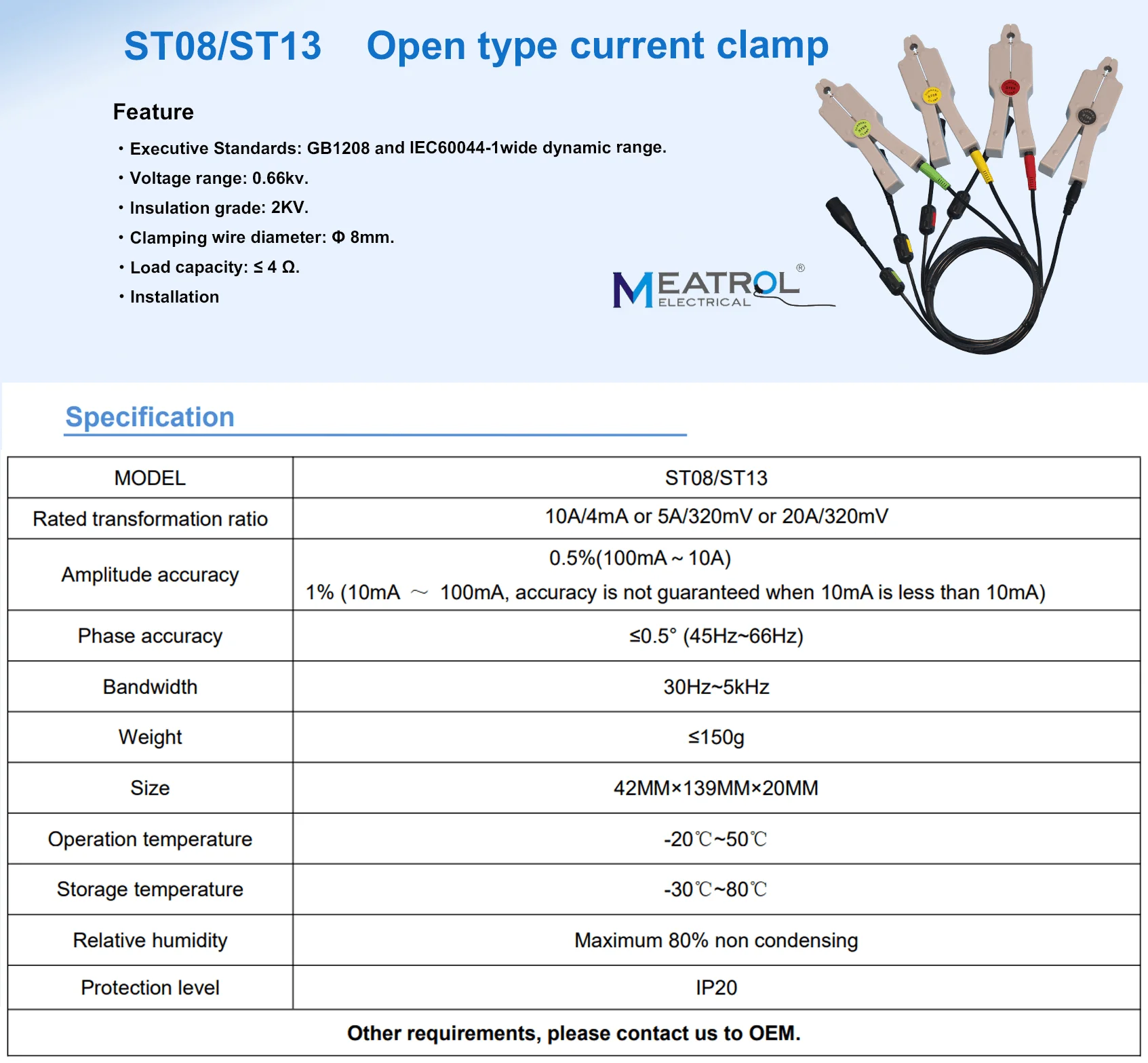St08 Current Transformer With Voltage Clamp Offers Single-handed Operation And Precise Small ...