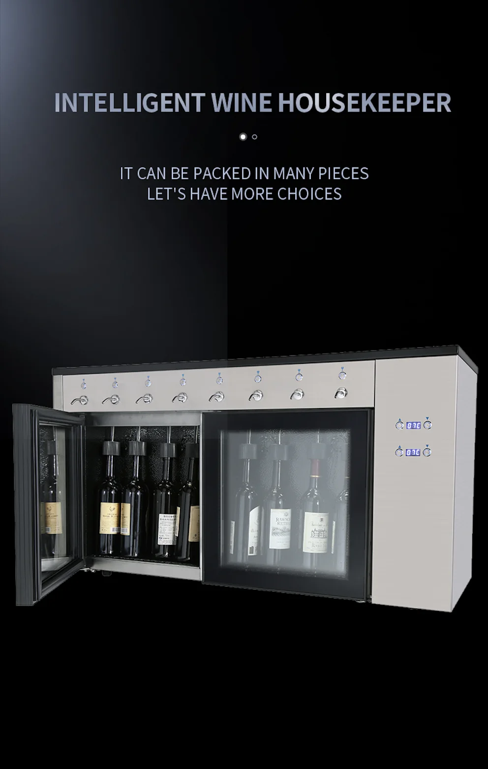 Luxury Commercial Automatic 8 Bottles Wine Dispenser Machine