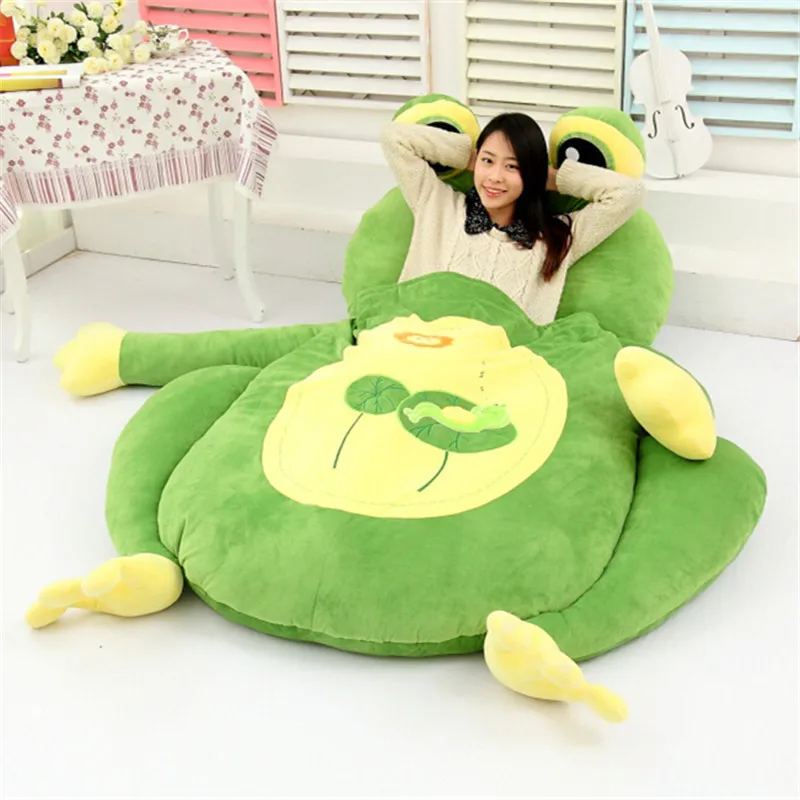 Lazy Bed Cute Adults Big Bear Frog Cat Sleeping Bag Mat Sofa Bed Animal ...
