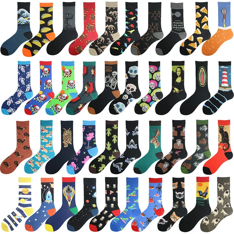 Custom Cotton Crew Socks For Men & Women, Animal Design, Oem