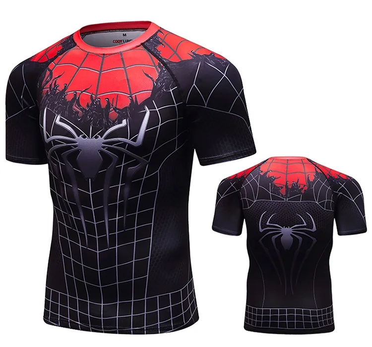 Compression Wear Mma Bjj Superhero 3d Printing Men's T-shirts Custom ...