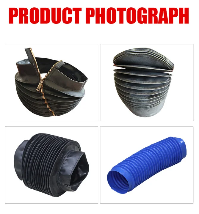 CNC Telescopic Round Guard Shield Flexible Accordion Protective Bellows ...