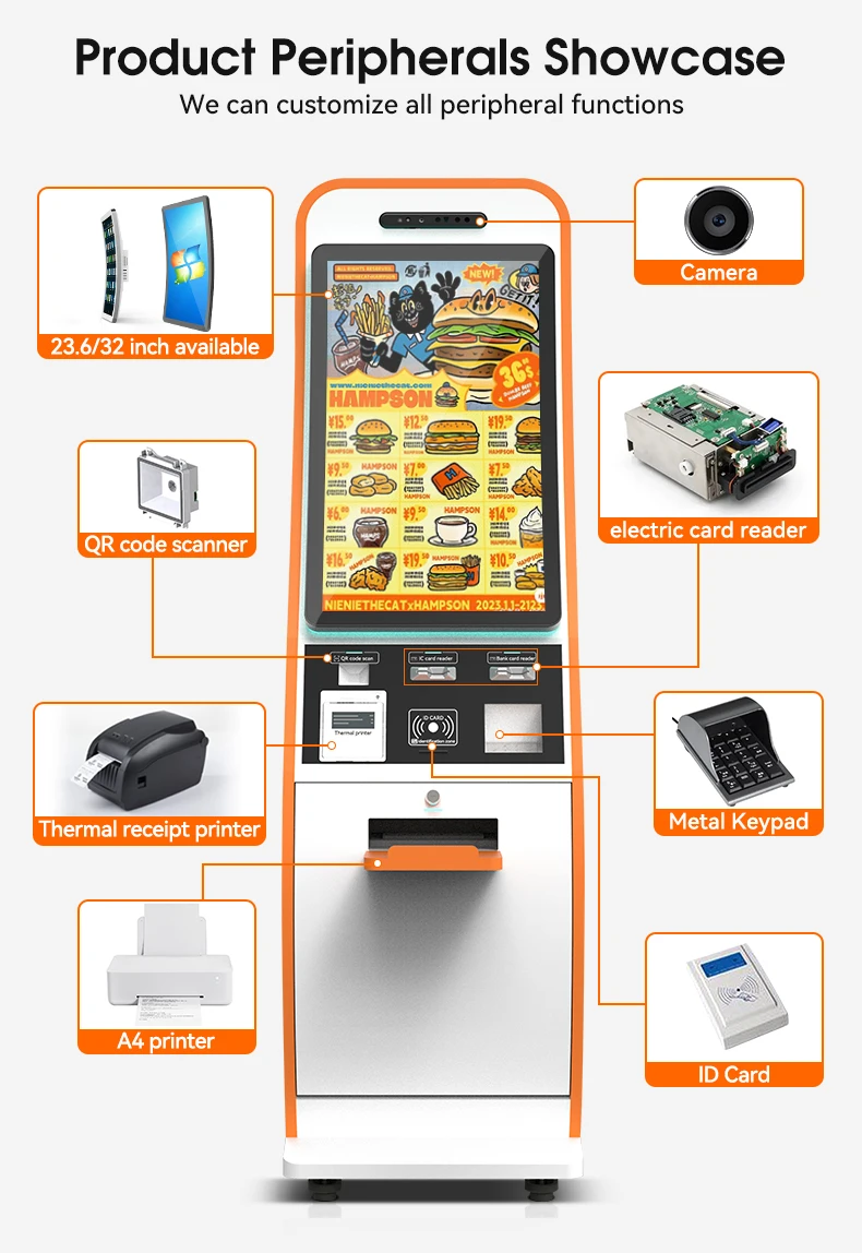 Terminal Card Reader Self-service Payment Machine Self-ordering Kiosk ...