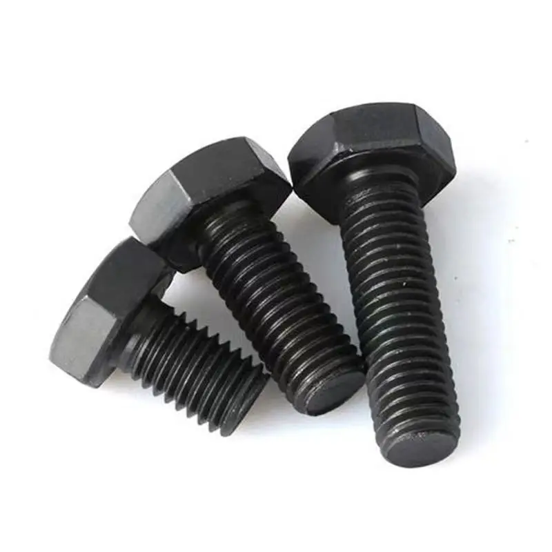 M10 Galvanized Steel Full Threaded Hexagon Bolts Nuts Black HDG ...