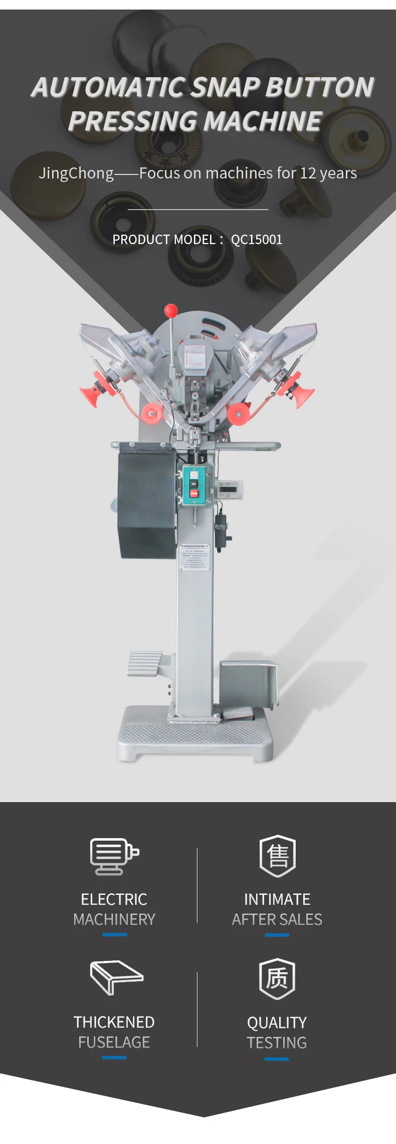 Fastener Plastic Snap Machine Button Hole Making Machine Automatic ...