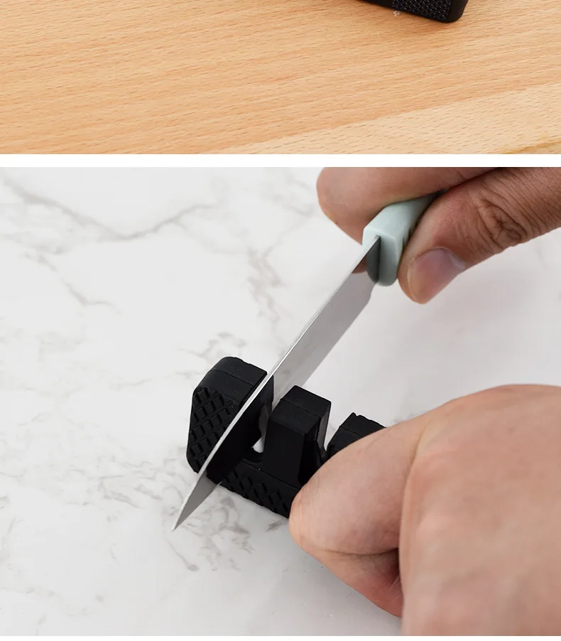 Small Mini Outdoor Portable Knife Sharpener Two-section Manual Ceramic ...