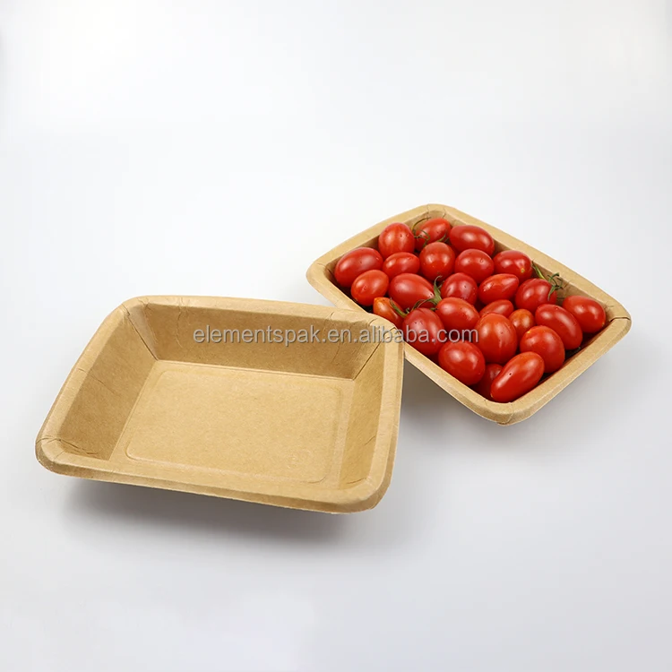 Takeaway Carry Out Paper Tray Fast Food Recycle Paper Tray ...