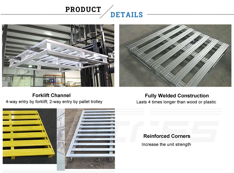 Galvanized Logistics Heavy Duty Warehouse Metal Euro Steel Pallet ...