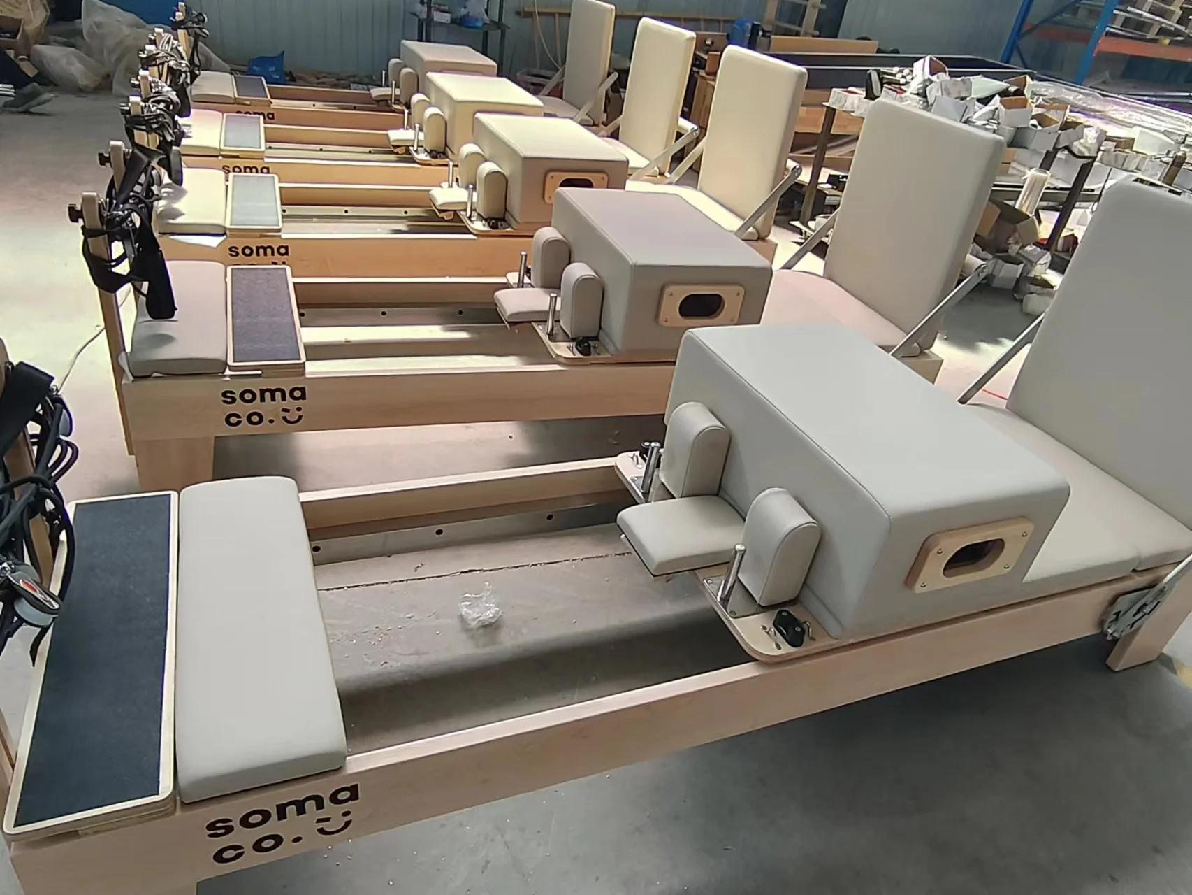 Stable Eco Pilates Handles Springs Wood Reformer Chair