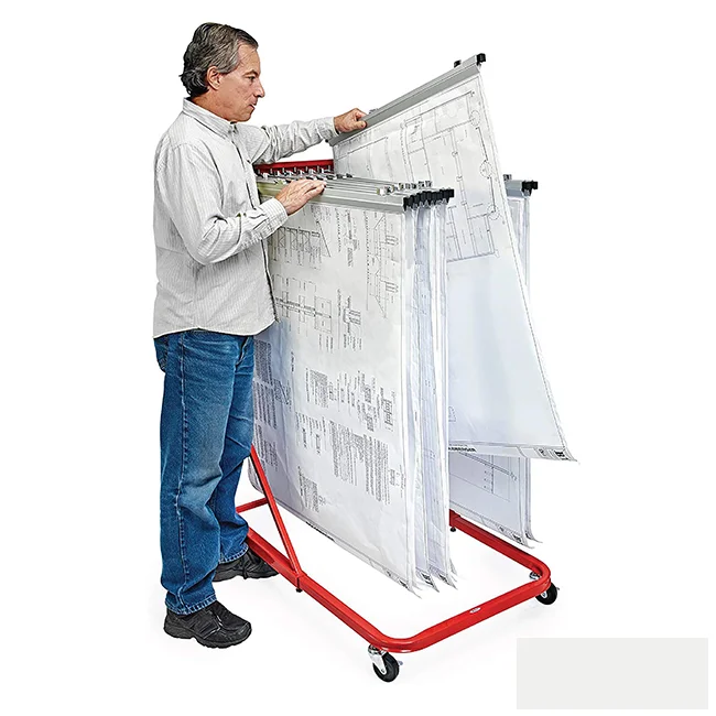 Vertical Architectural Plan Storage Hanging File Organizer Stand Mobile ...