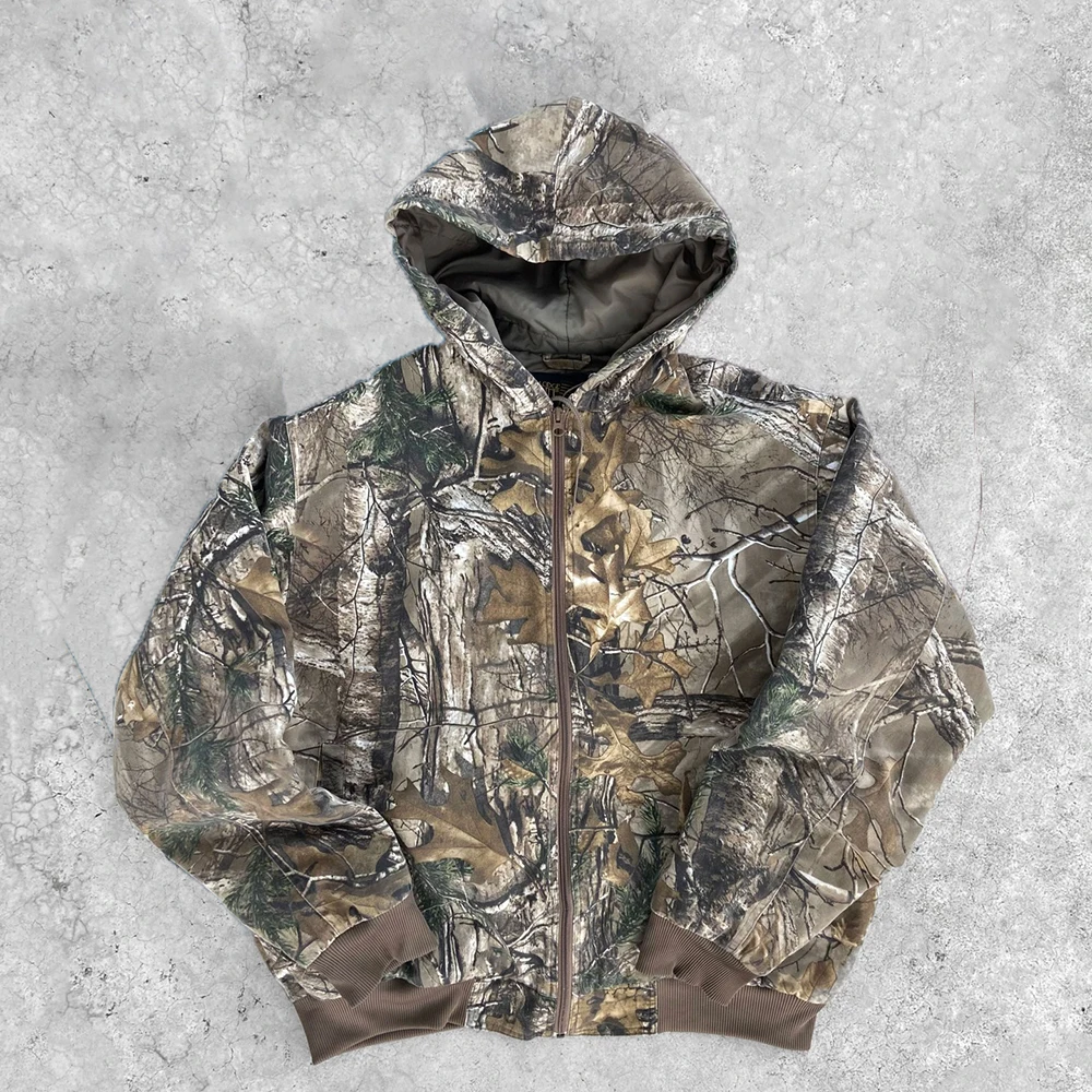Custom Distressed Hoody Jacket - Camouflage & Comfort
