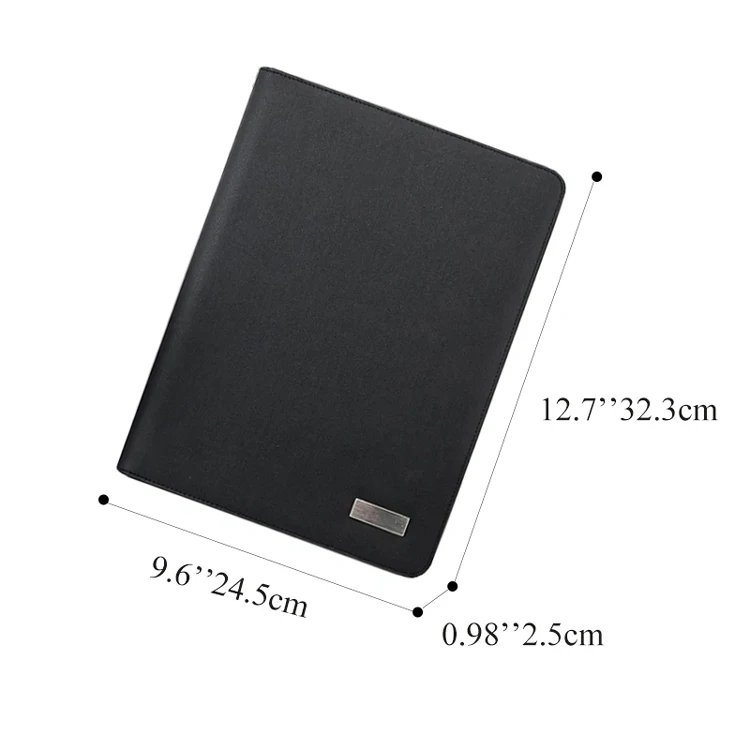 Wholesale Genuine PU Leather Portfolio Folder A4 Embossing Cardboard ...