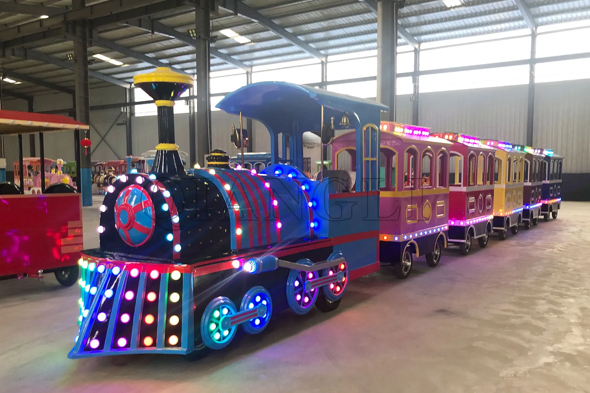 Indoor And Outdoor Electric Trackless Train Battery Mini Express For ...