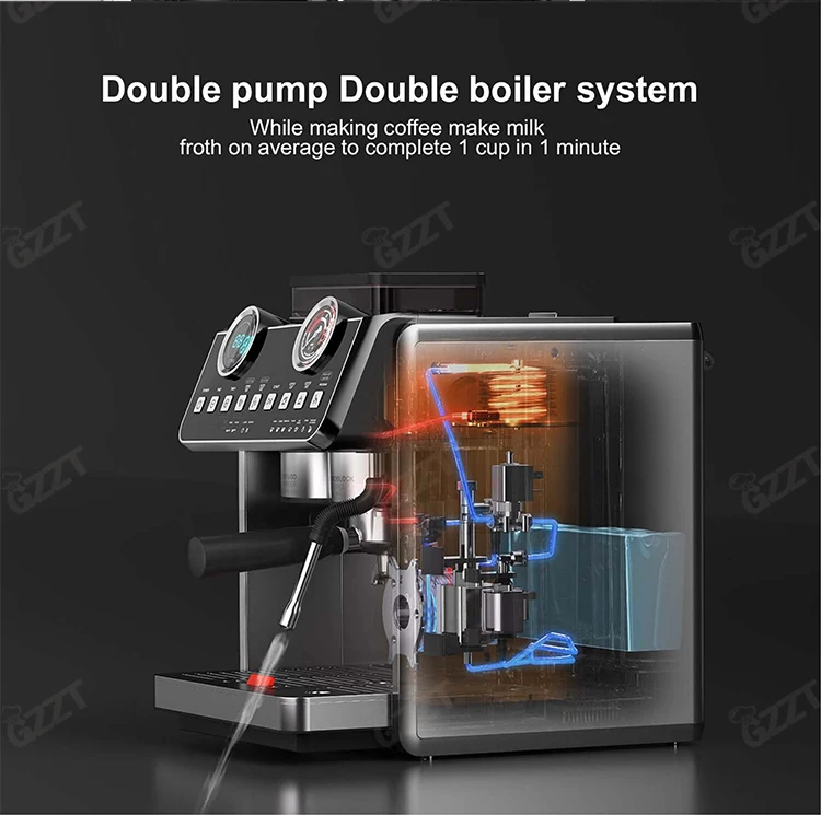 20bar Professional Dual Boiler Espresso Machine - 3 in 1