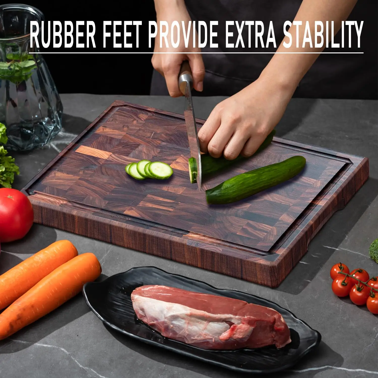 Multifunction Bamboo Cutting Board - Eco-Friendly & Durable