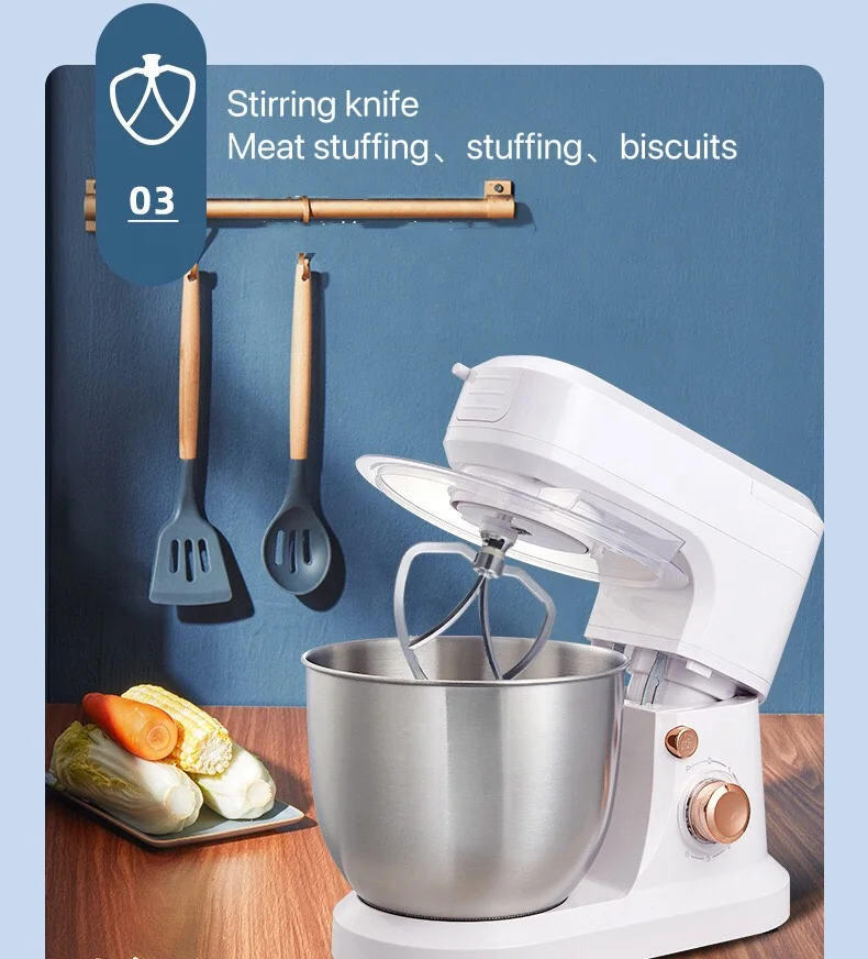 Professional Factory 5L Electrical Planetary Mixer Dough Sheeter Cake ...