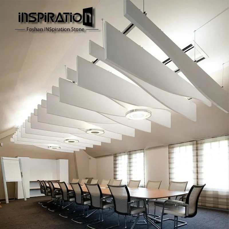 Hotel Decorative Gypsum False Ceiling Fireproof Grg Glassfiber ...