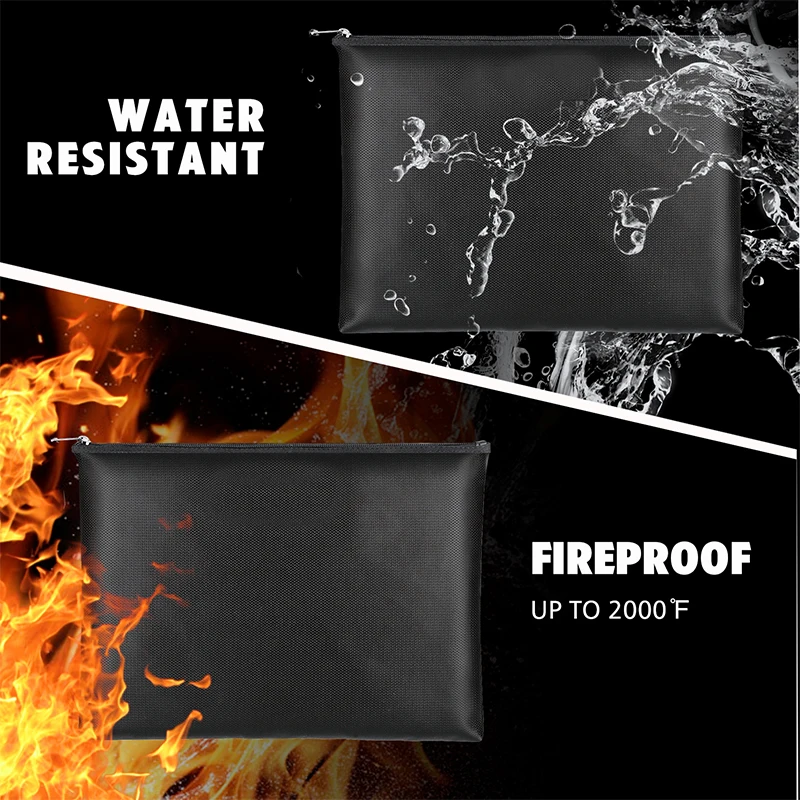 Fireproof Document Bags Fireproof Money Bag Waterproof Fireproof Safe ...