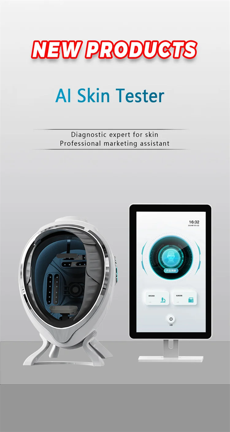 3 Modes 3D Facial Skin Analysis Facial Moisture Analysis Test Skin ...