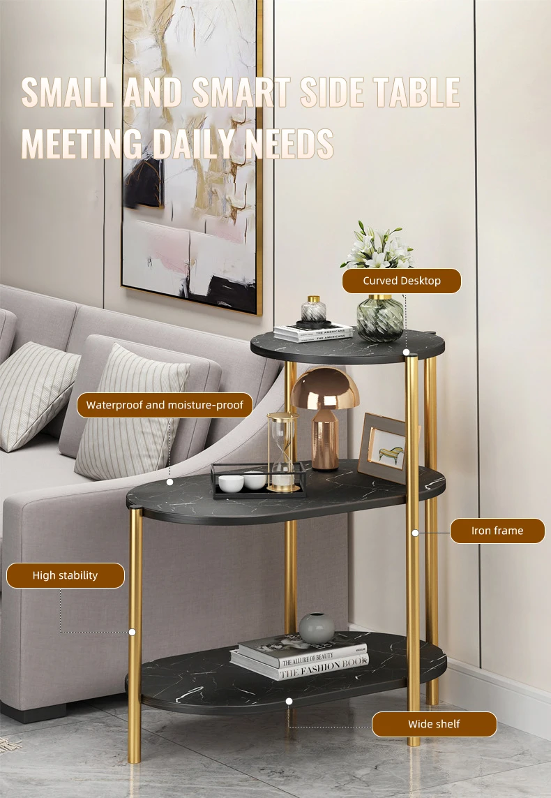 Factory Outlet 3layer Storage Shelf Sofa Side Tea Table Living Room ...