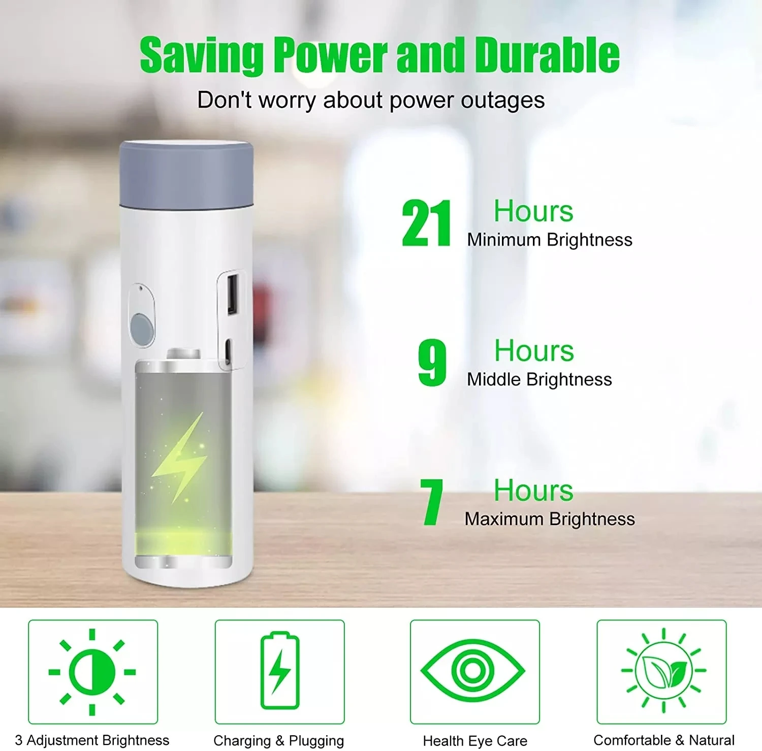 New 4 in 1 Portable Flashlight Folding Rechargeable LED Reading Lamp ...