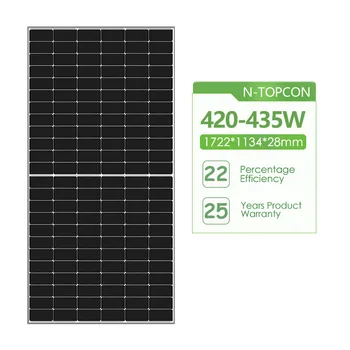 Tier 1 N Type Topcon Soler Solor Solar Panel Bifacial Full Black Topcon ...