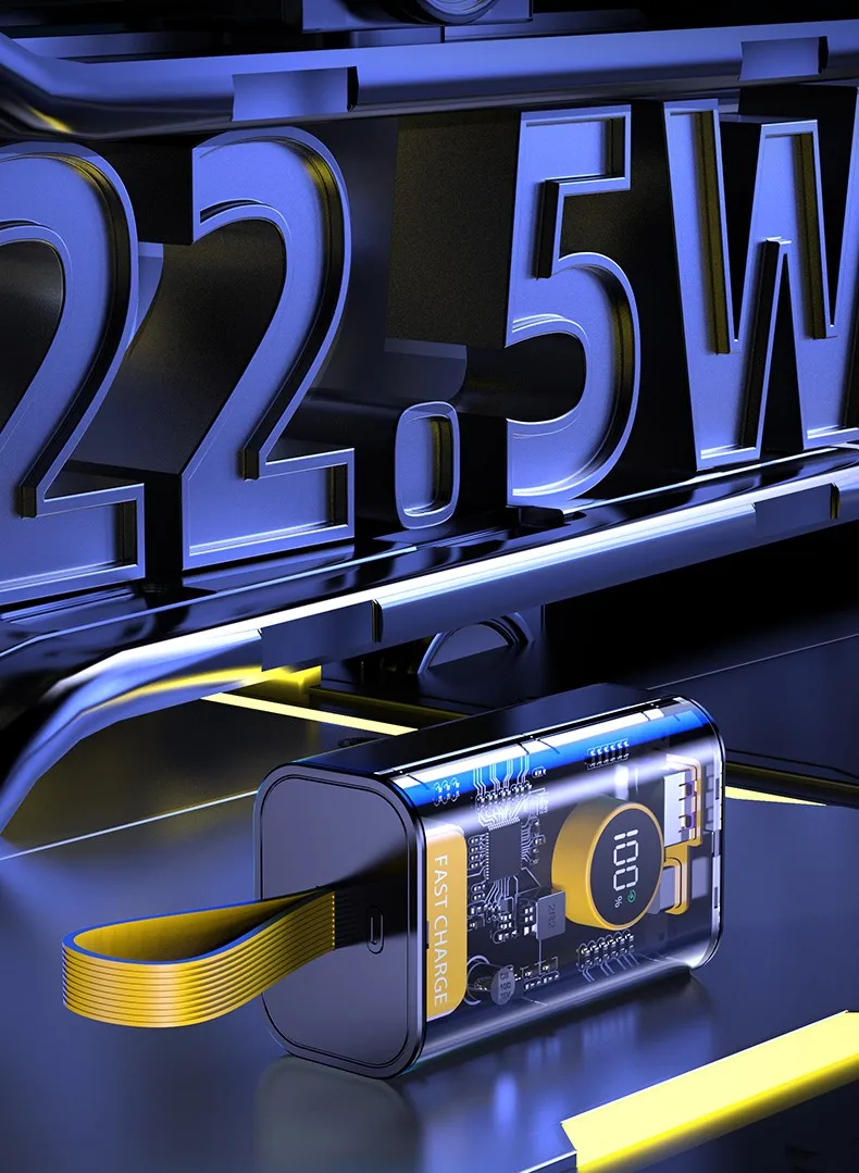 Punk Style Power Bank - 10000mah Fast Charge PD 22.5W