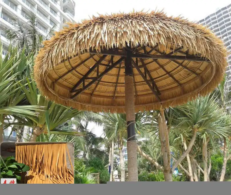 Flexible Synthetic Artificial Thatch Tiki Bar Plastic Thatch - Buy ...