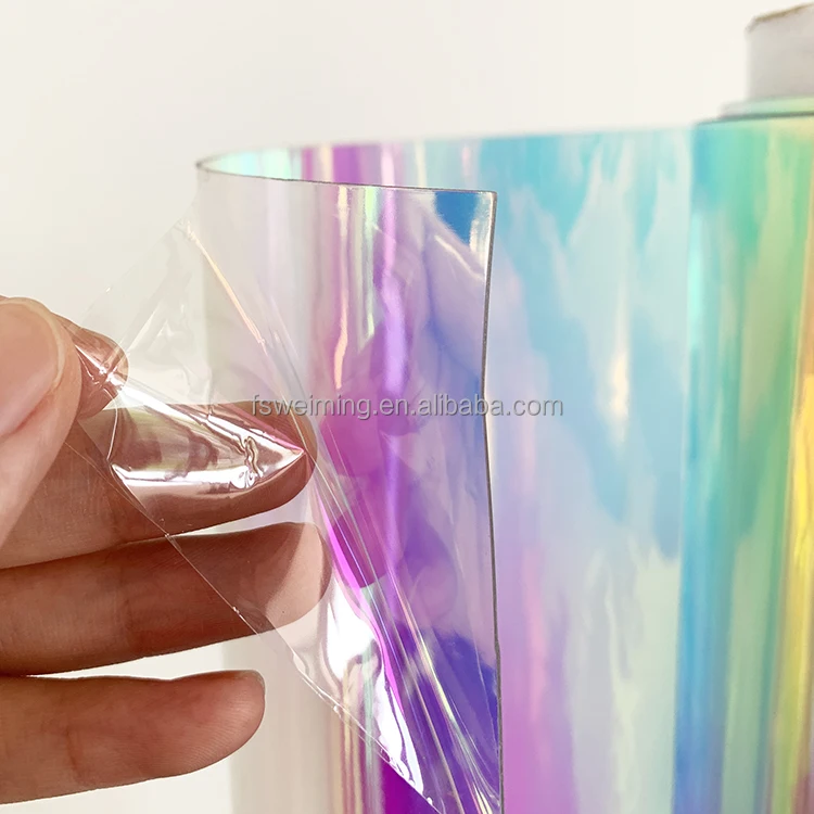 Transparent PVC Dichroic Iridescent Film Roll for Cosmetics
