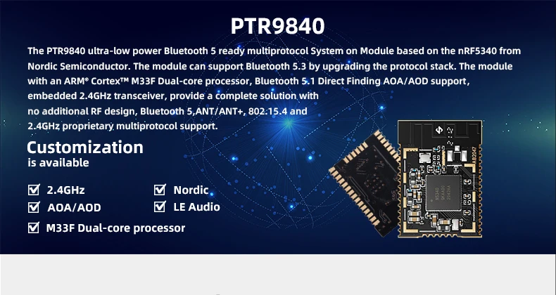 Ultra-Low Power Multi Protocol nRF5340 LE Audio Module Wireless ...