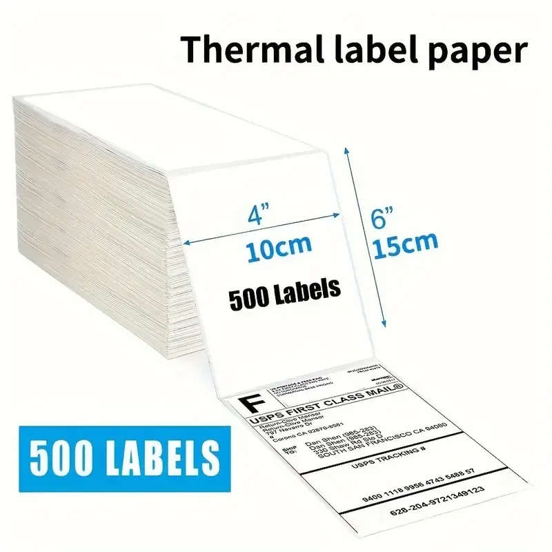4x6 Waterproof Shipping Labels - 1000 Adhesive Stickers