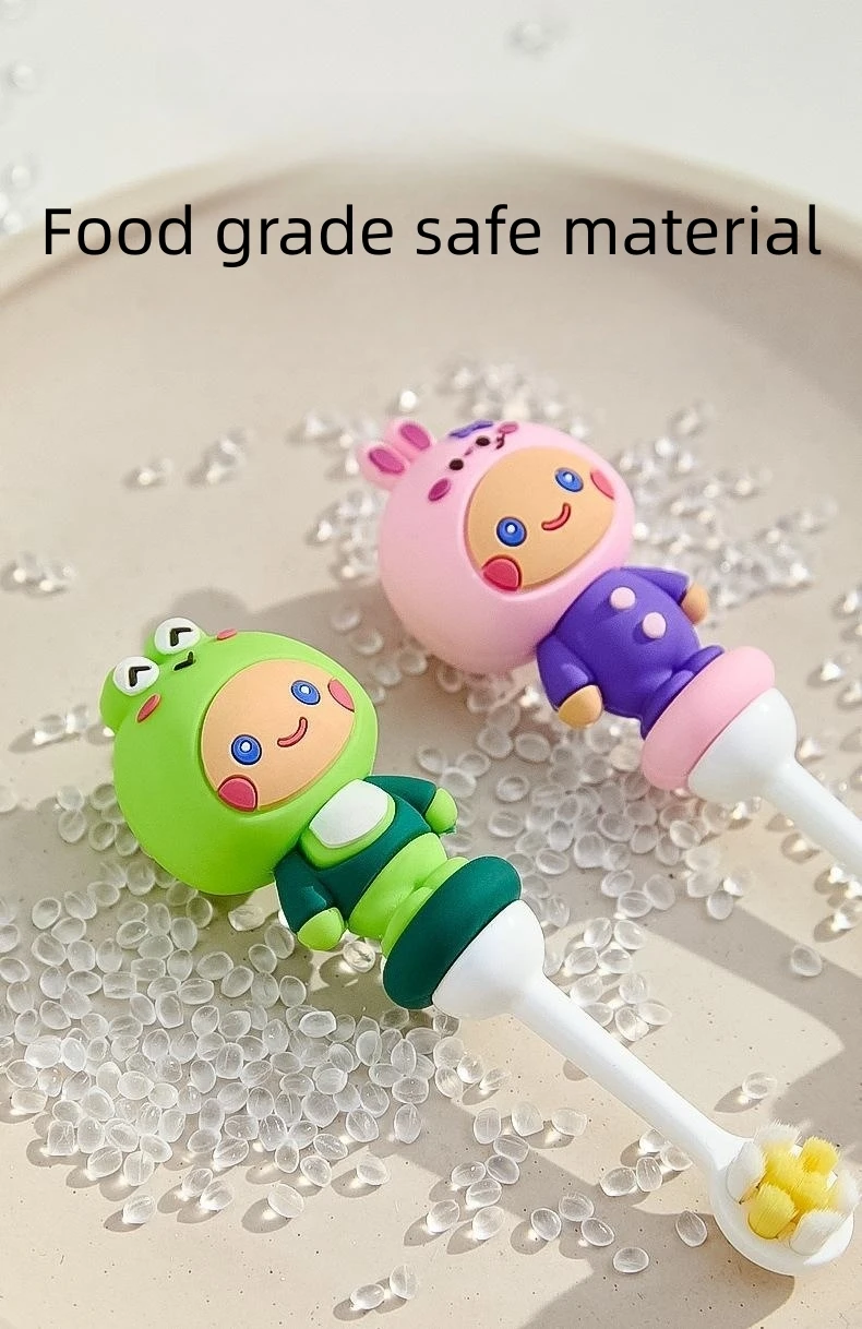 Wholesale Cartoon Cute Little Toothbrushes Soft Wool Silicone Baby ...