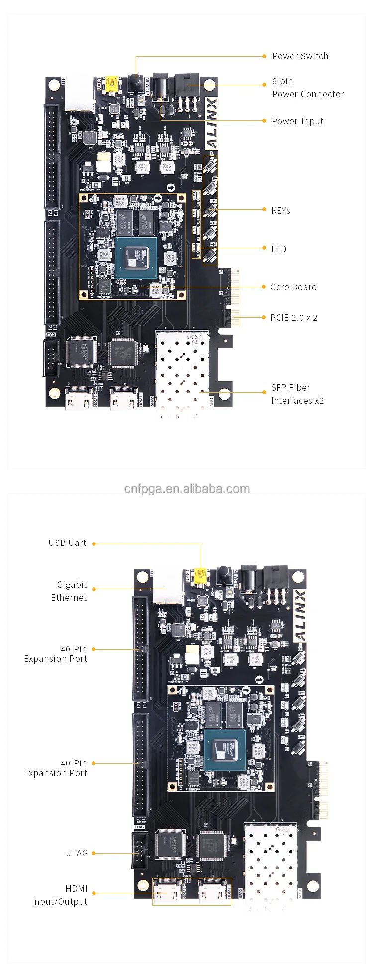 ALINX AX7A200开发板套件XILINX Artix-7 XC7A200T FPGA，带皮质A7 SoMs XC7A 200T SFP PCIe| Alibaba.com