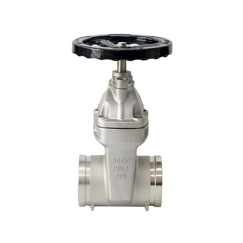 304 Stainless Steel Clamp Soft Seal Gate Valve Z85x-16q Tap Water Valve Groove Gate Valve - Buy ...