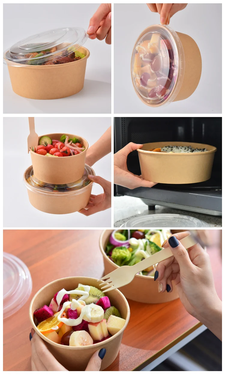 Custom Printed Paper Food Packaging Salad Poke Bowl| Alibaba.com