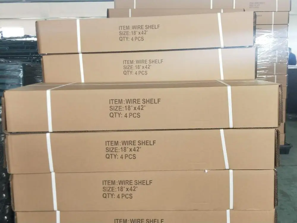 Nsf Powder Coated Wire Mesh Rack 4 Tiers Wire Shelf Steel Wire Shelving ...