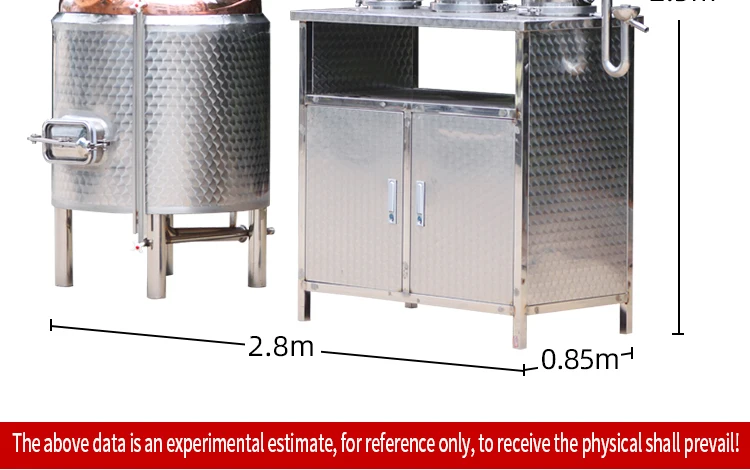 300 Liter Gin Still Alcohol Distillery Machine with Skewer Function