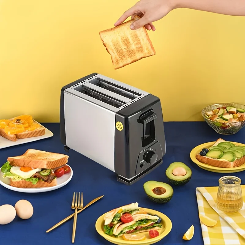 Best Prime 2 Slice Toaster Black Evenly Quickly 6 Shade Settings ...