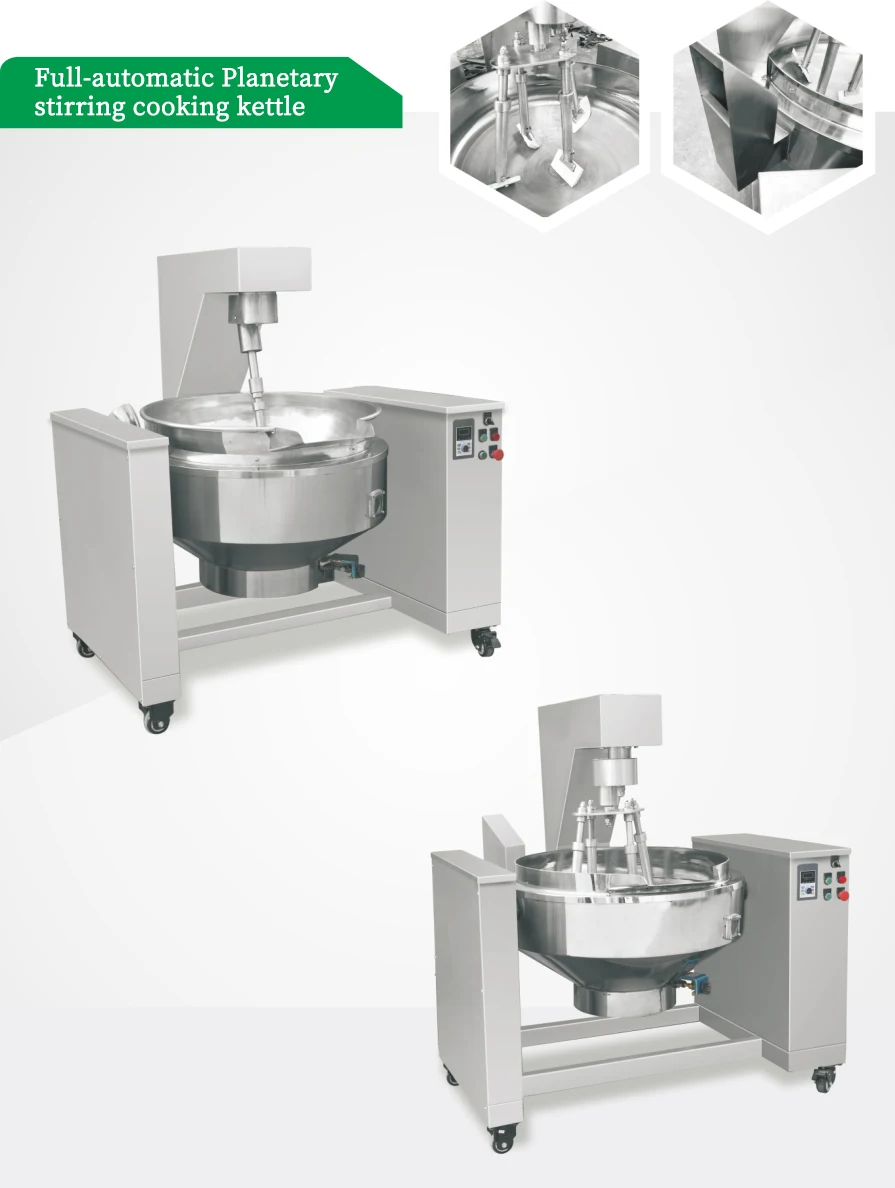 500L Automatic Planetary Stirring Wok for Stir-frying Beef Sauce and ...