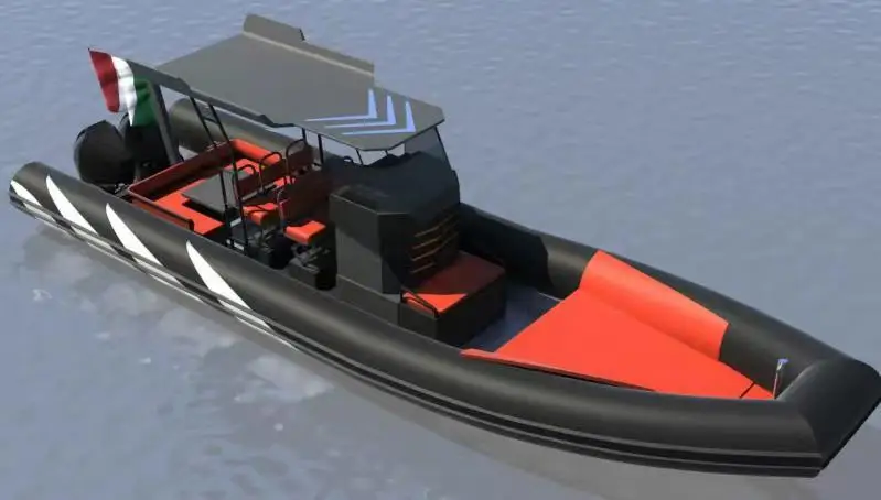 25ft RIB760 High Speed Aluminum Hull Pvc/hypalon Boat