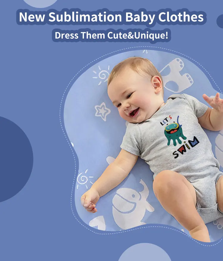 Blank Sublimation Baby Bubble Romper - Soft Touch & Oversized