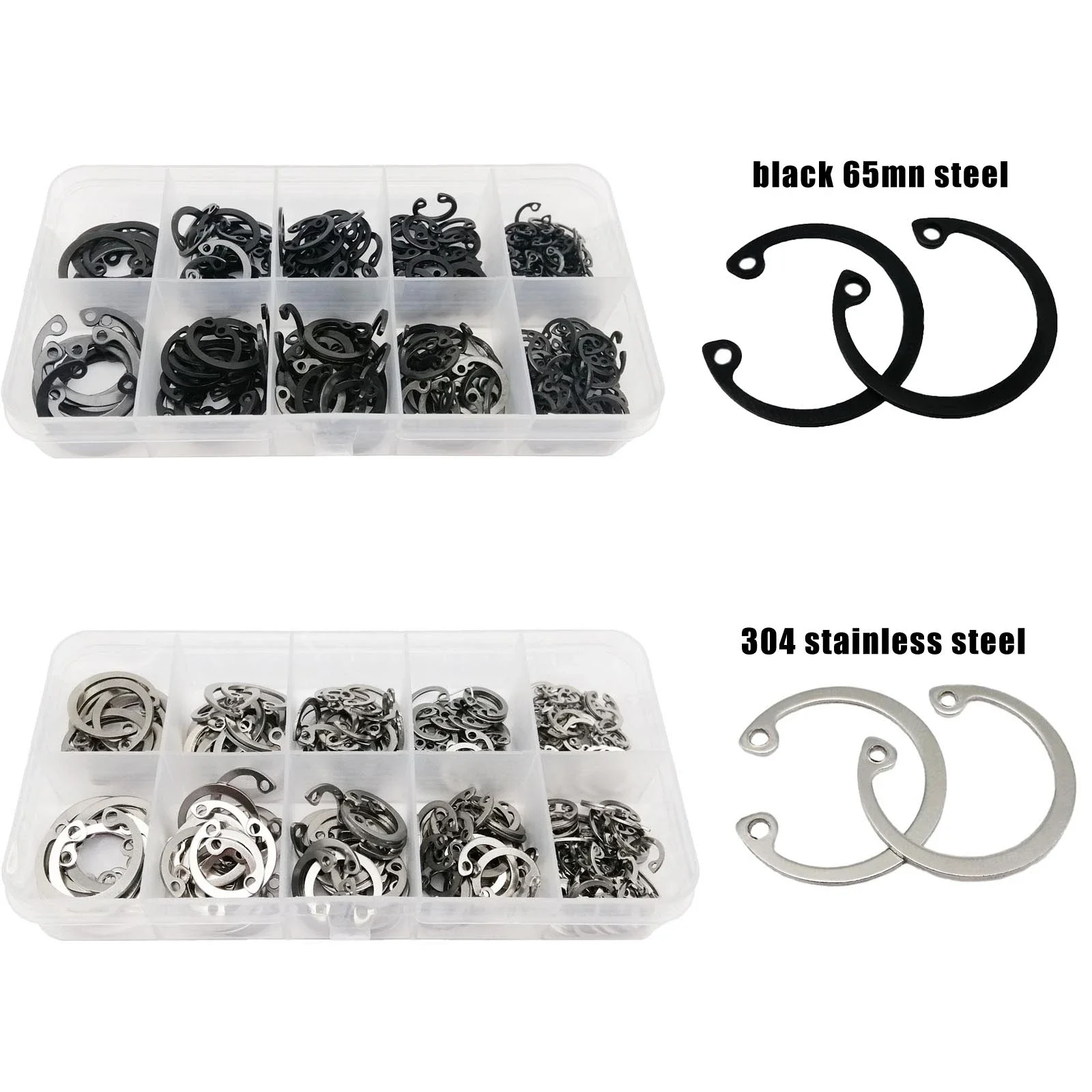 Din472 Internal Retaining Snap Rings Kits For Bores Carbon Steel And Stainless Steel Retaining ...