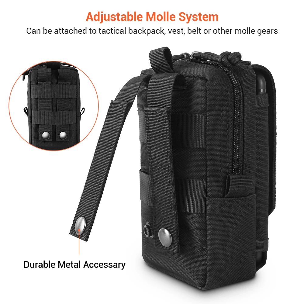 Tactical Molle Waist Bag Compact Molle Backpack Vest Attachment Pouch ...