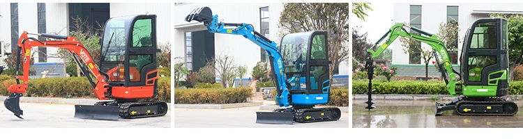 2 Ton Vintage Excavator Hydraulic Crawler Free Aftersales Color Digger ...