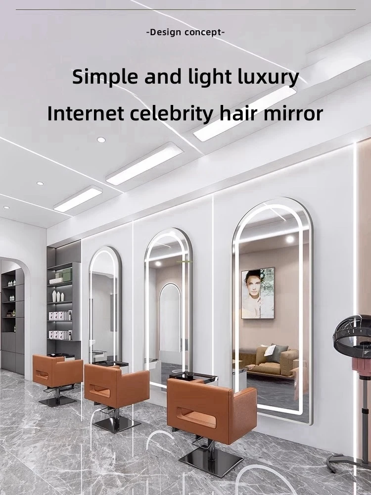 Luxury LED Light Salon Mirror - Perfect for Beauty & Barber Shops