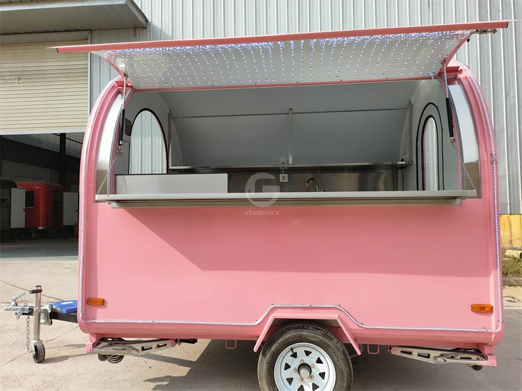 Street Food Trailer - Bubble Tea Ice Cream Vending Cart